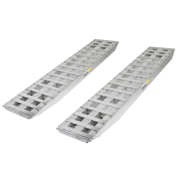 8' L x 18" W Aluminum Ramps, Double Pin-On Ends - 23,500 lb. Weight Cap ...